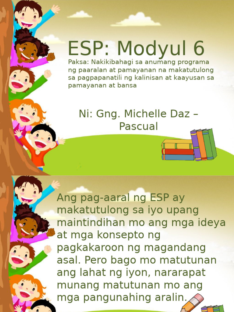 3rdGrading_ESP_Module6_Nakikibahagi sa anumang programa ng paaralan | PDF