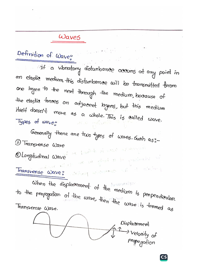 Phy 1101 (Waves) | PDF