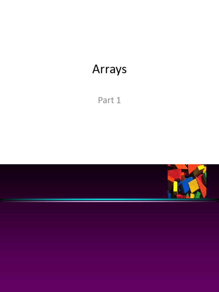 Arrayspart1 Pdf Integer Computer Science Programming Paradigms 