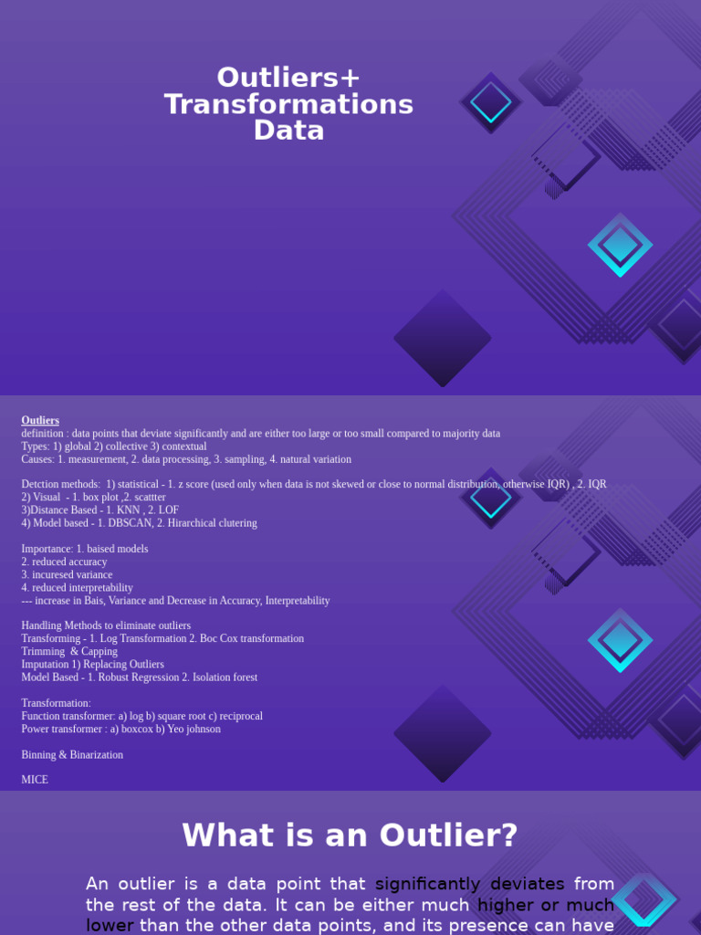 4 - Outliers - +transformaations ML | PDF | Outlier | Robust Statistics