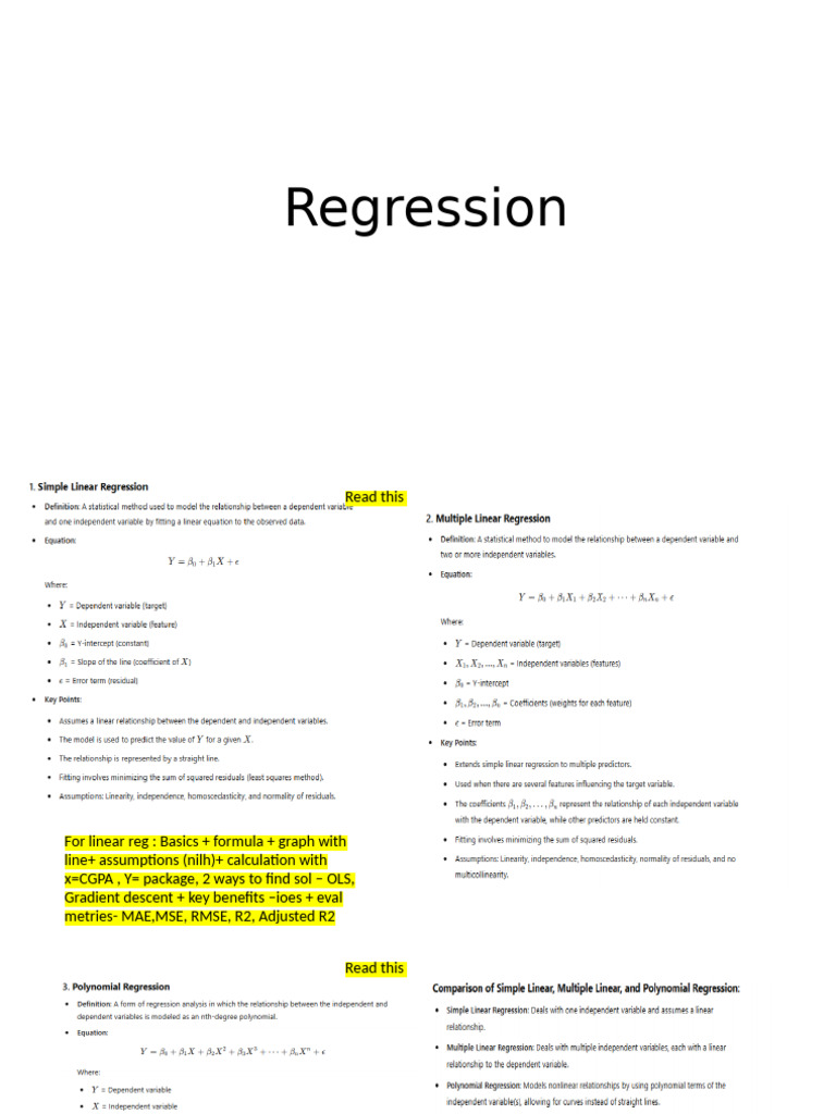 5_AML Lecture 5_Linear regression | PDF | Linear Regression | Errors And Residuals