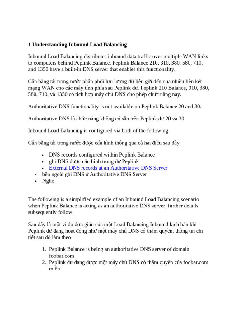 Understanding Inbound Load Balancing | PDF