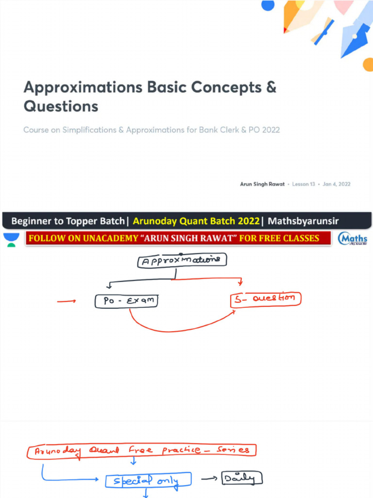 Approximations Basic Concepts Questions With Anno 1646847400899 | PDF