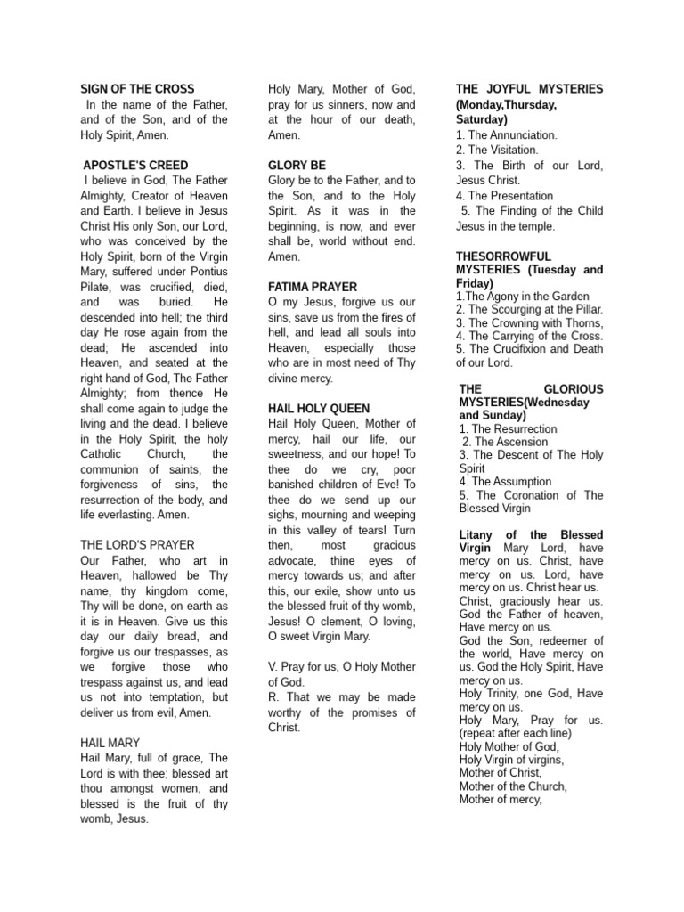 SIGN-OF-THE-CROSS | PDF | Mary, Mother Of Jesus | Jesus