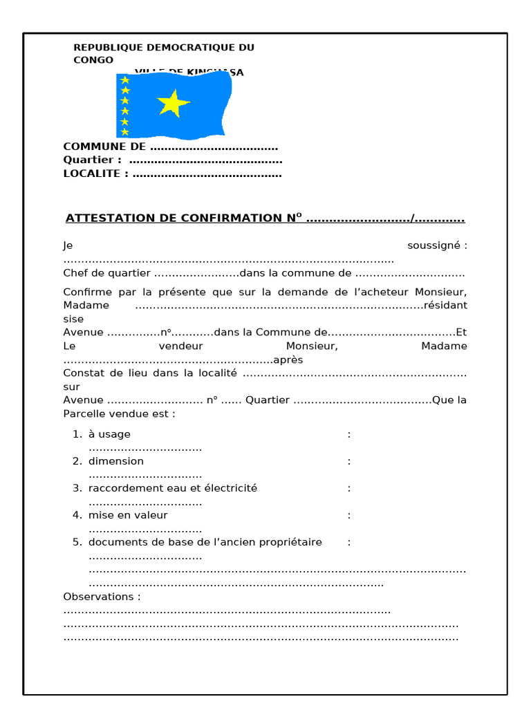 Attestations de Confirmation | PDF
