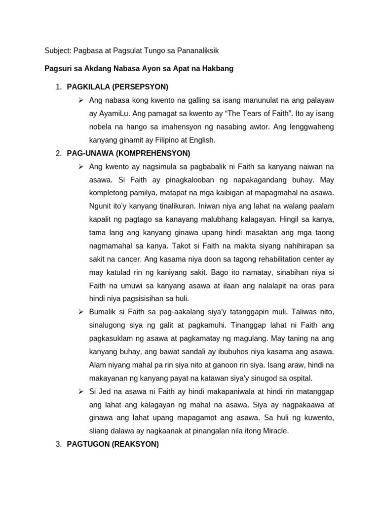 Filipino Task 2 | PDF