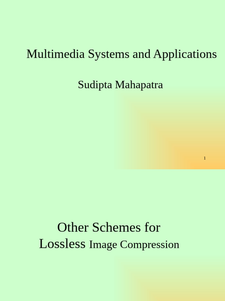 Lecture 5-Lossless Image Comp-Other Techniques | PDF | Data Compression | Signal Processing
