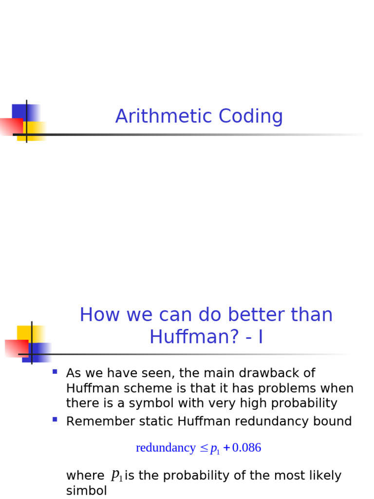 Lecture 4 Arithmetic Coding Pdf Code Computer Programming 9549