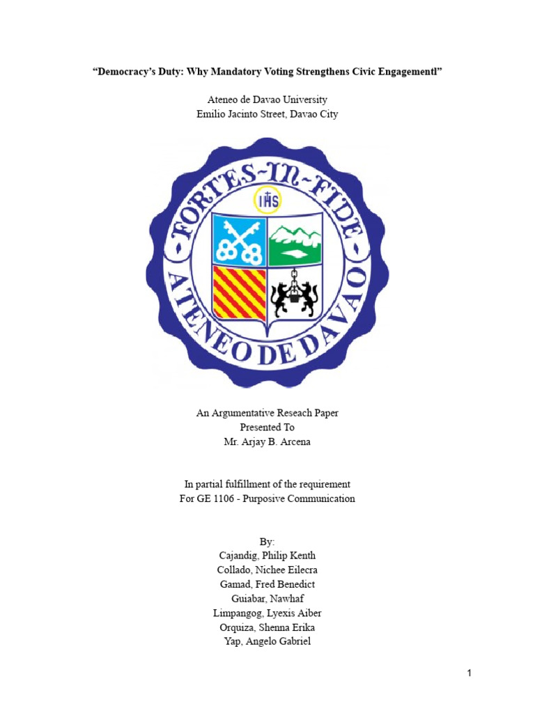 Mandatory Voting: Enhancing Democracy | PDF | Voting | Voter Turnout