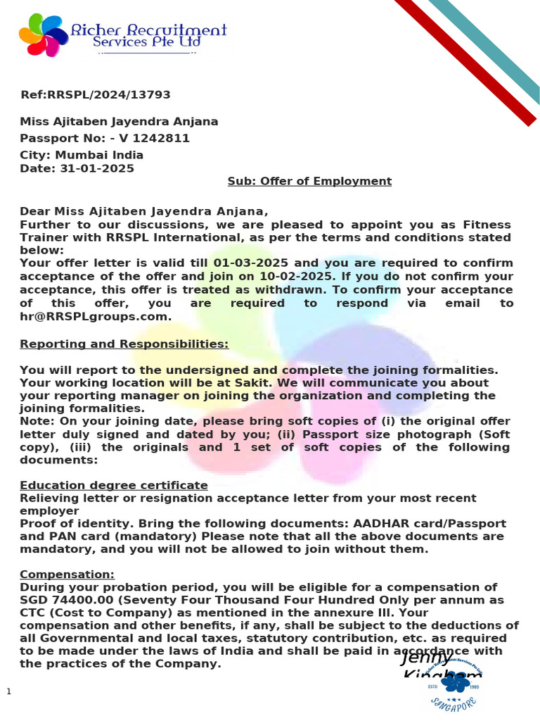 Ajitaben Jayendra Anjana | PDF | Intellectual Property | Employment