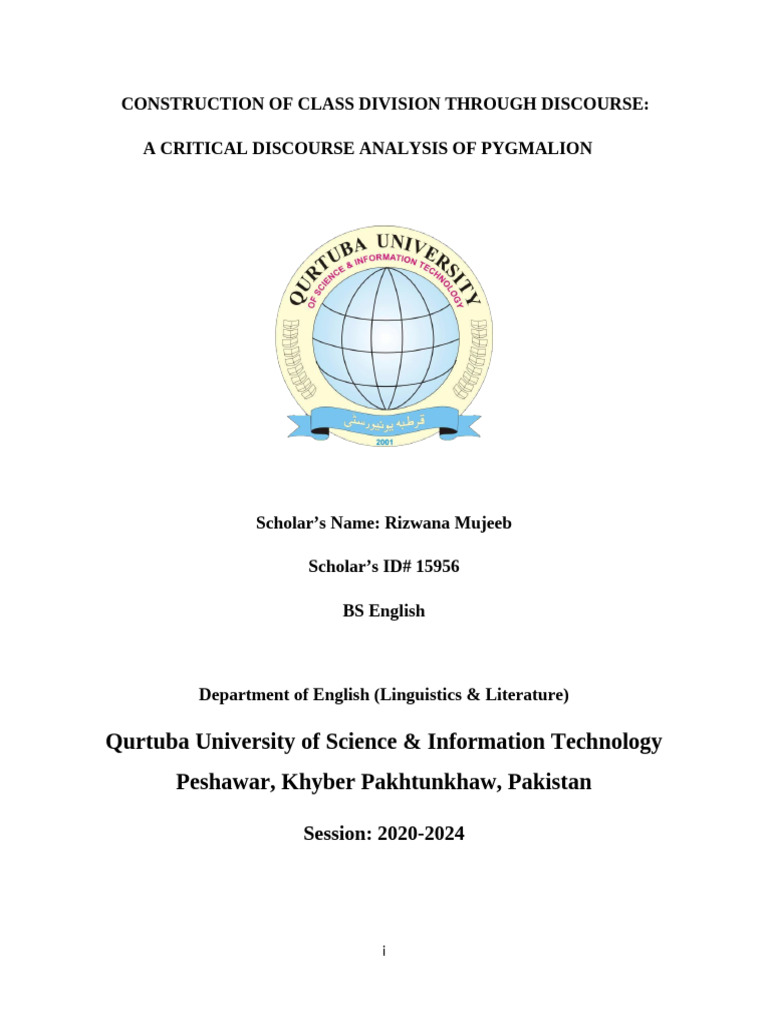 Final Thesis (1) | PDF | Discourse | Analysis