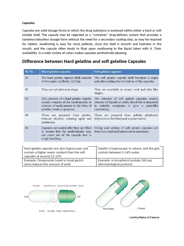 Capsule Types and Benefits Explained | PDF