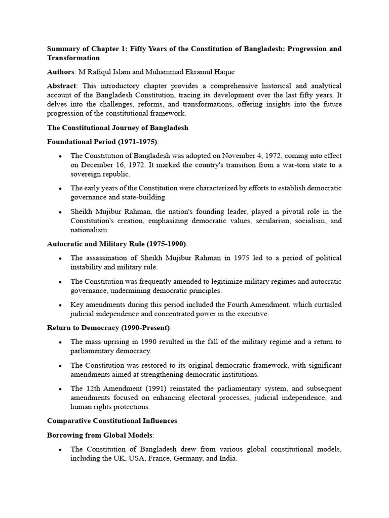 Chapter 01 Summary | PDF | Elections | Governance