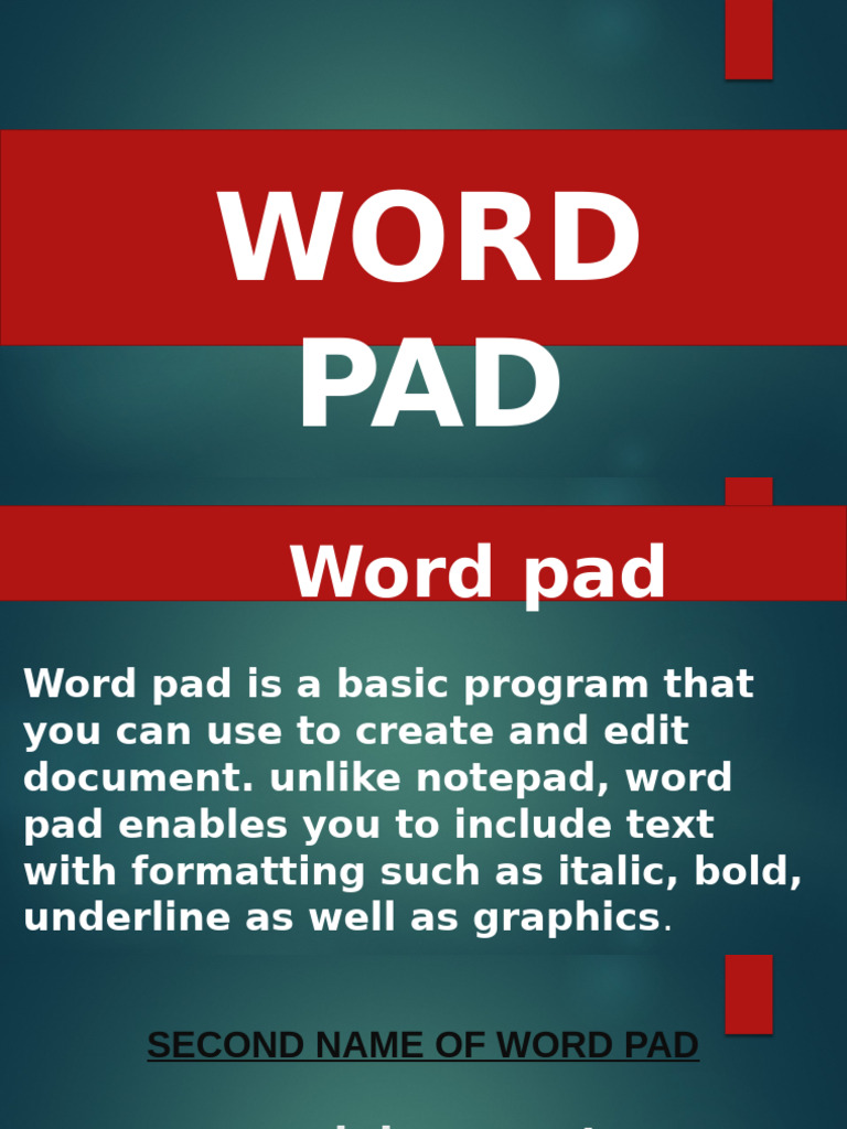 Wordpad Presentation | PDF