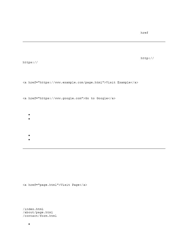 Absolute And Relative Links In Html Pdf Directory Computing Computer File