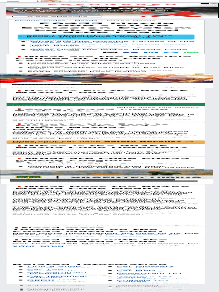 P0455 Mazda Code Meaning, Causes, Symptoms, & Tech Notes | PDF | Valve ...