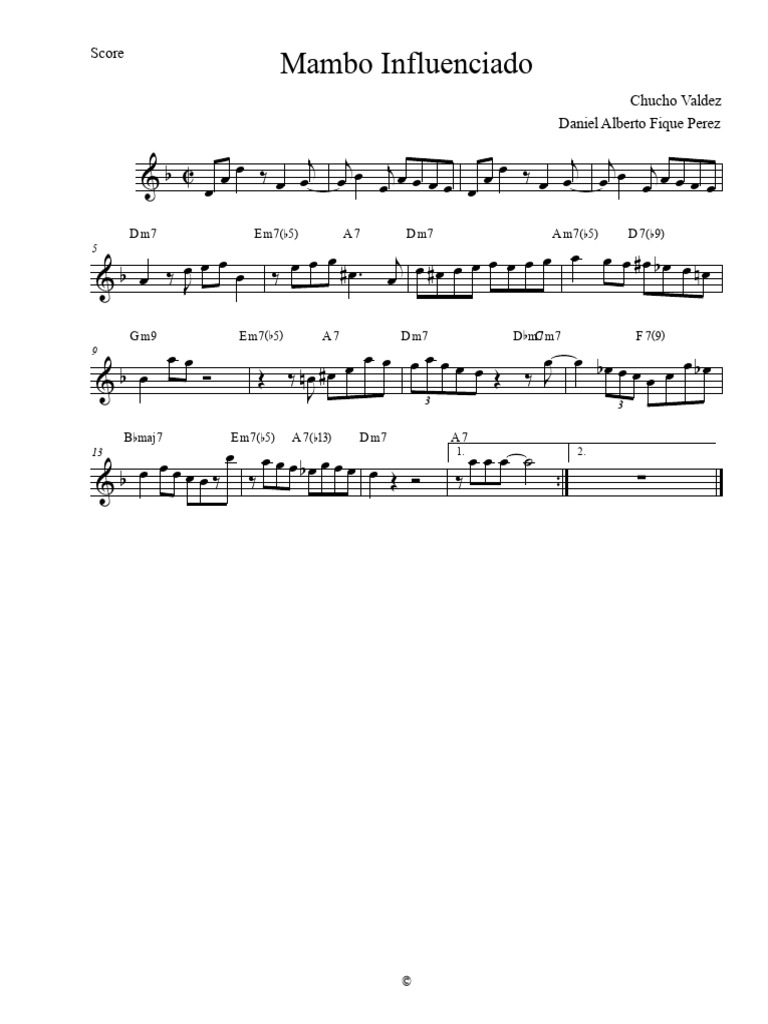 Mambo Influenciado Analisis | PDF