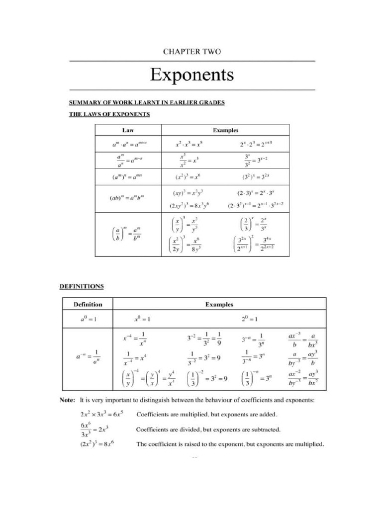 Exponents 11 | PDF