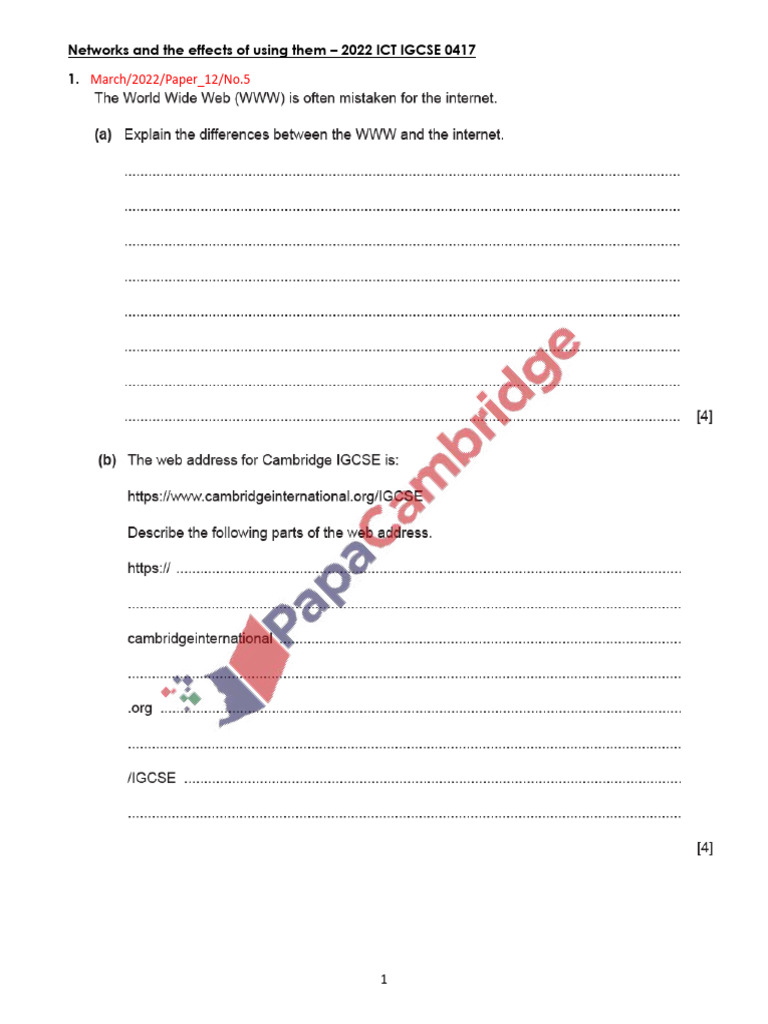 2022-Networks-and-the-effects-of-using-them-IGCSE-0417 | PDF