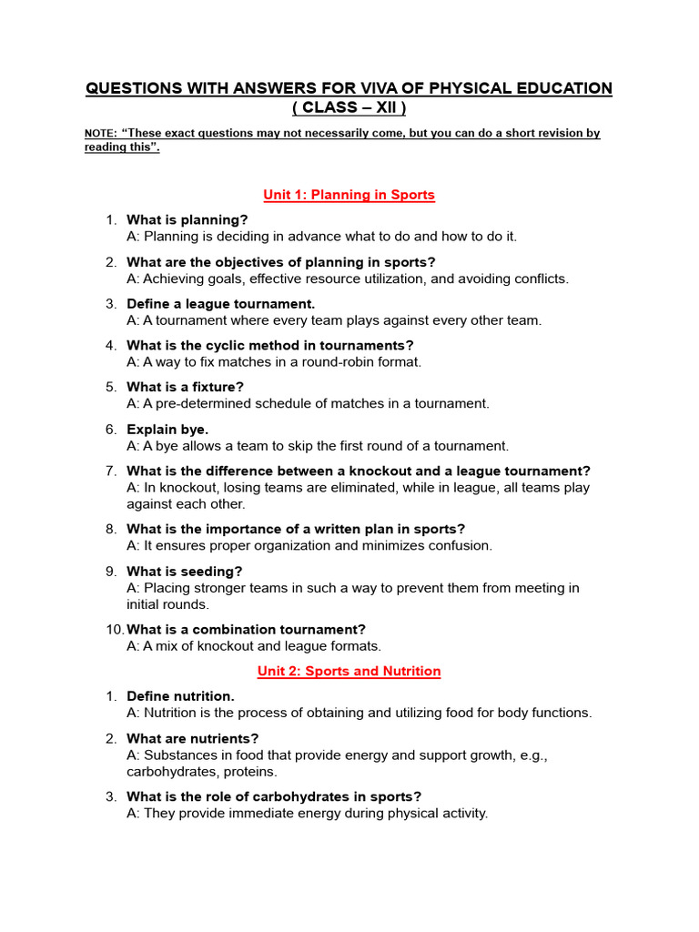 Short Revision For Viva of Phe Xii | PDF | Force | Physical Fitness