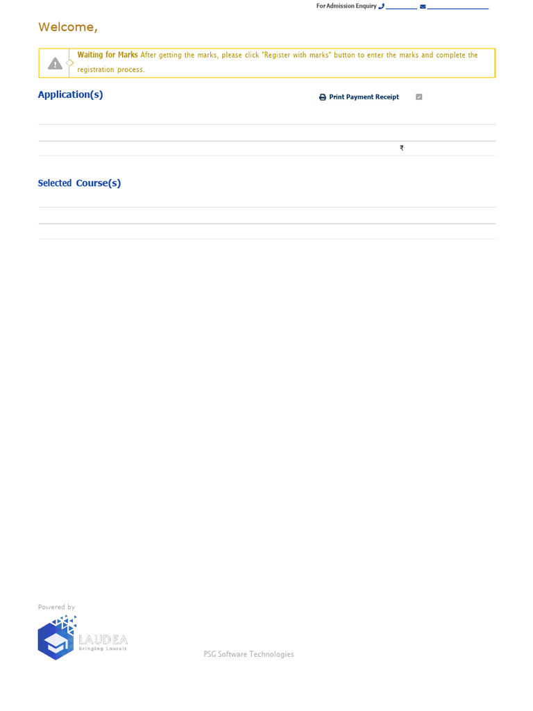 PSG IAS - Admissions 2025 - Online Application | PDF