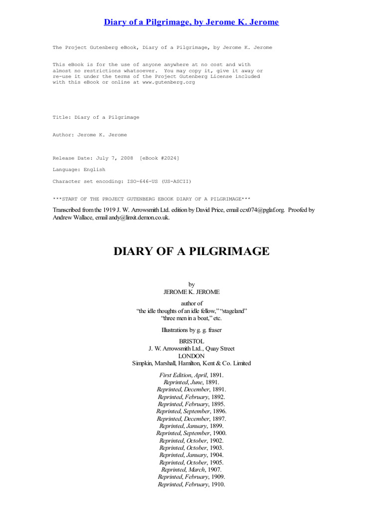Diary of A Pilgrimage - PDF Room | PDF | Project Gutenberg
