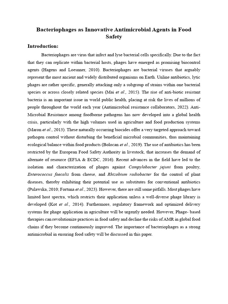 Bacteriophages As Innovative Antimicrobial Agents Swetha | PDF | Bacteriophage | Antimicrobial ...