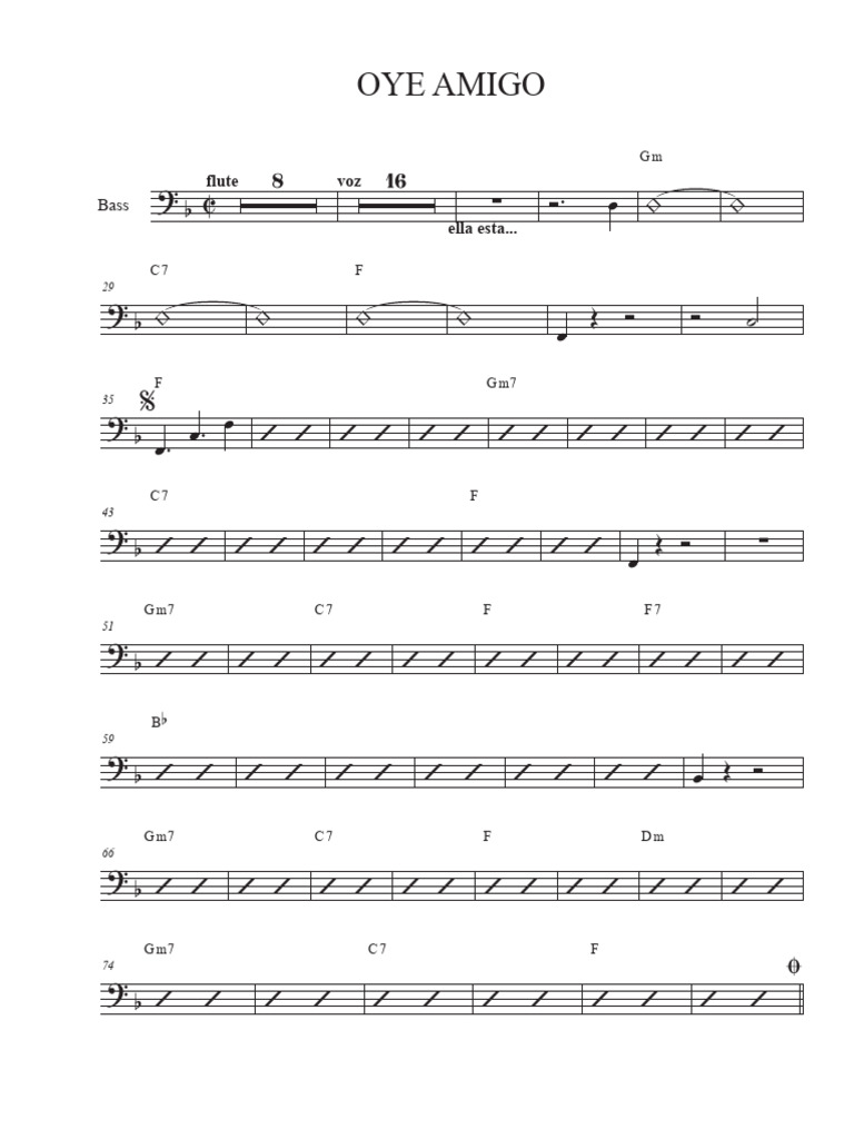 OYE AMIGO - Score | PDF