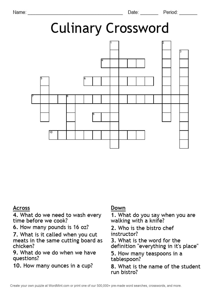 Culinary Crossword 38b229 6162fae8 | PDF