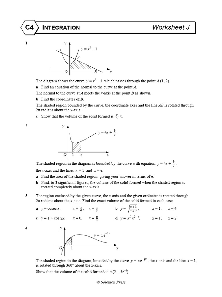 Integration Volume and Area Calculations | PDF | Cartesian Coordinate ...
