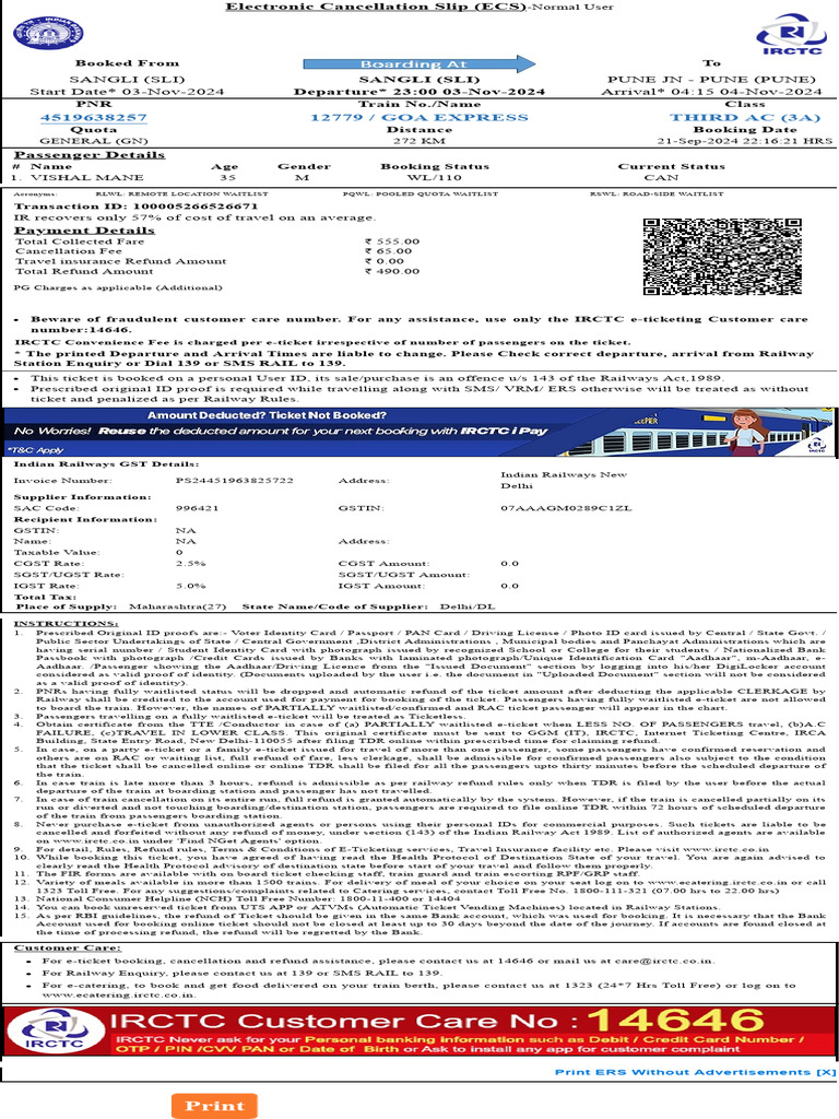 IRCTC Next Generation Eticketing System 2 | PDF | Identity Document