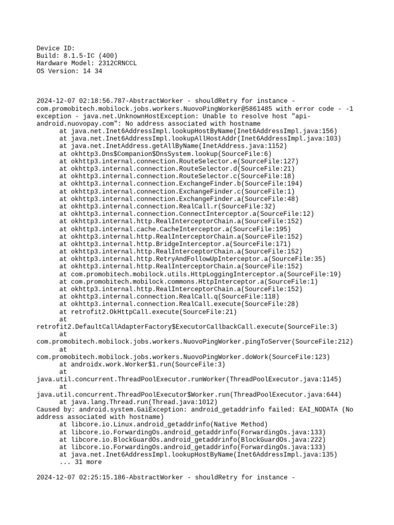 Network Error Log Analysis 2024 | PDF | Domain Name System | Java (Programming Language)