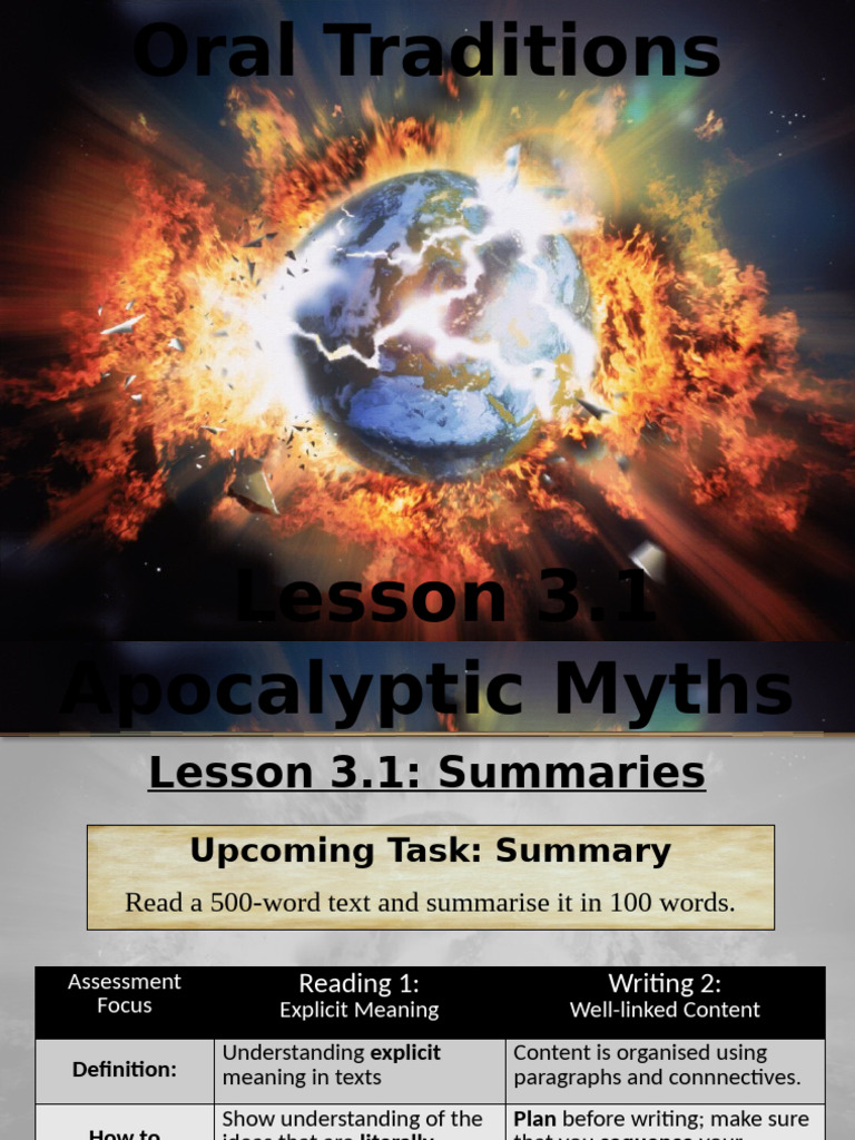 Lesson 3 Apocalyptic Myths | PDF | Jesus | Messiah