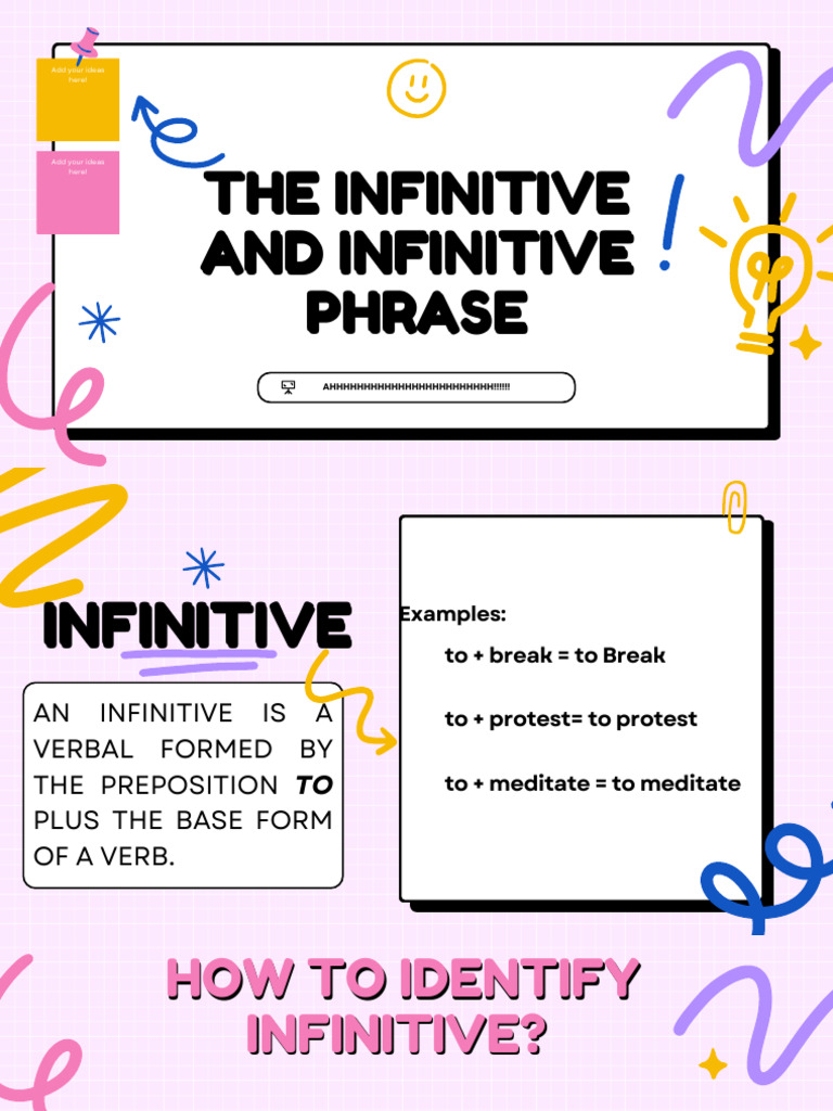 The Infinitive and Infinitive Phrase | PDF | Verb | Subject (Grammar)