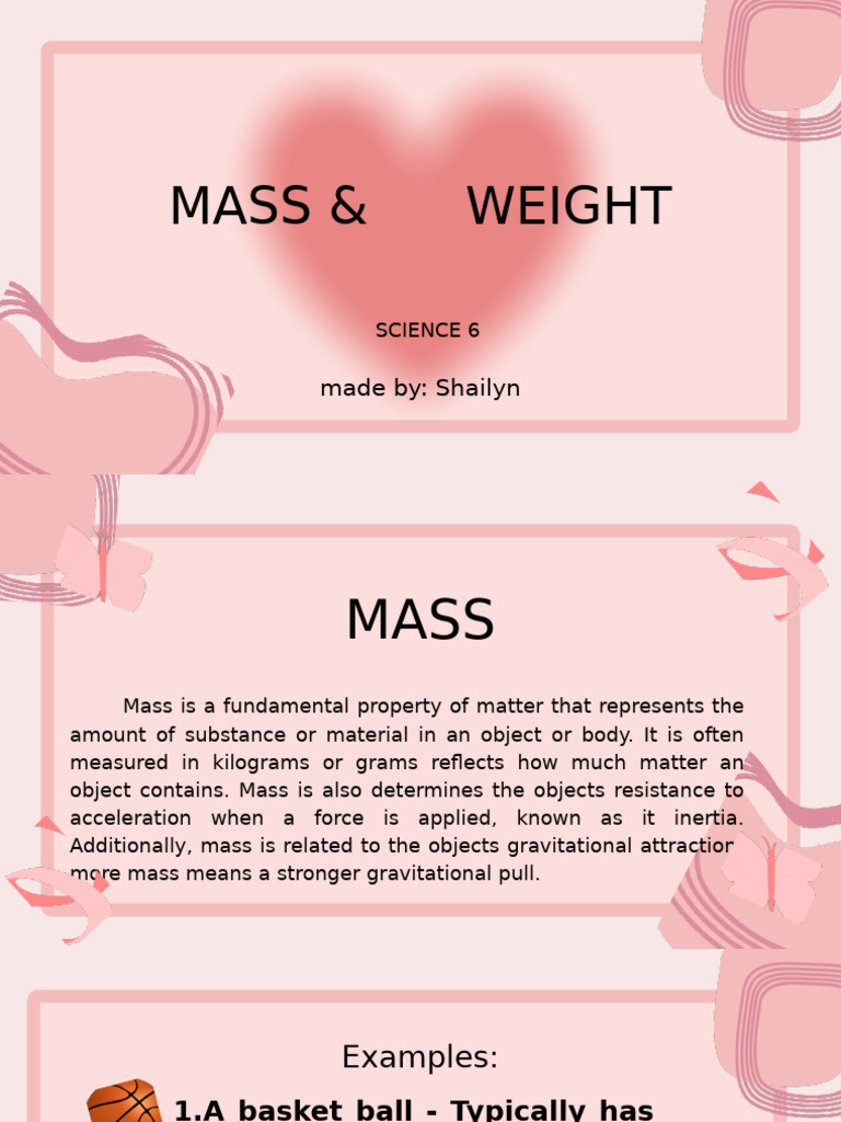 Understanding Mass and Weight in Science | PDF | Weight | Mass