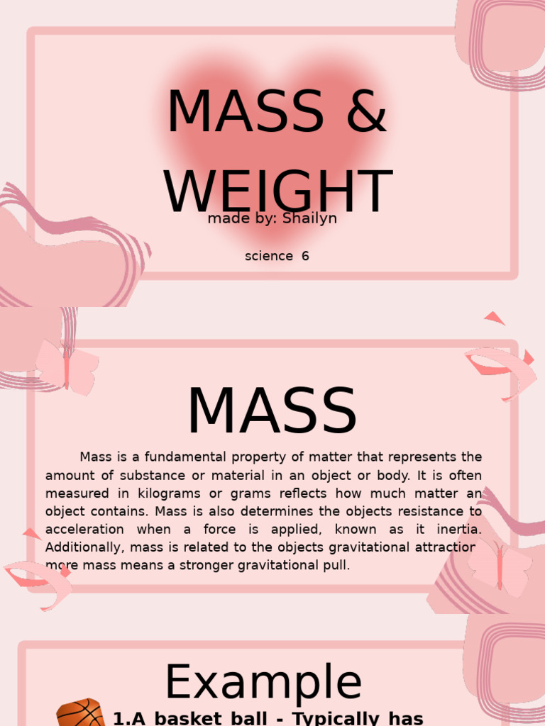 Mass & Weight | PDF
