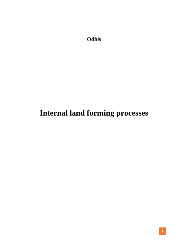01. INTERNAL LAND FORMING PROCESSES | PDF | Plate Tectonics | Geology
