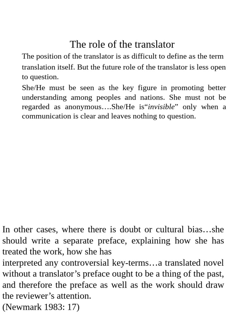 The Role of The Translator Un6W | PDF | Translations | Concept