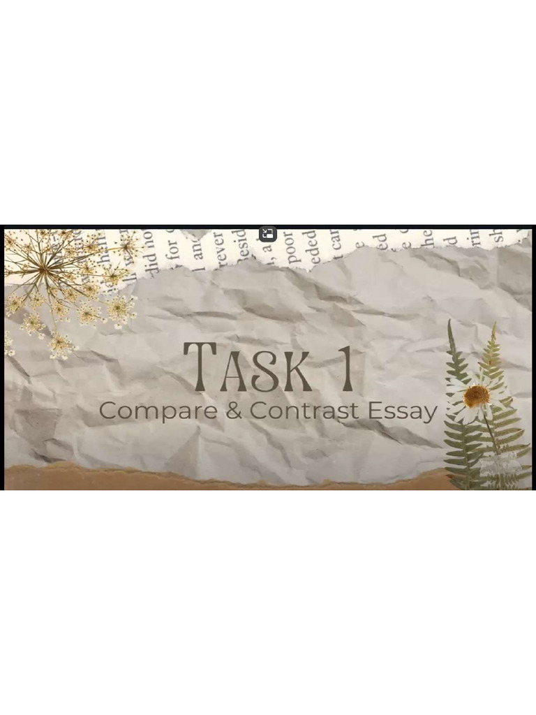 Compare and Contrast Structure | PDF