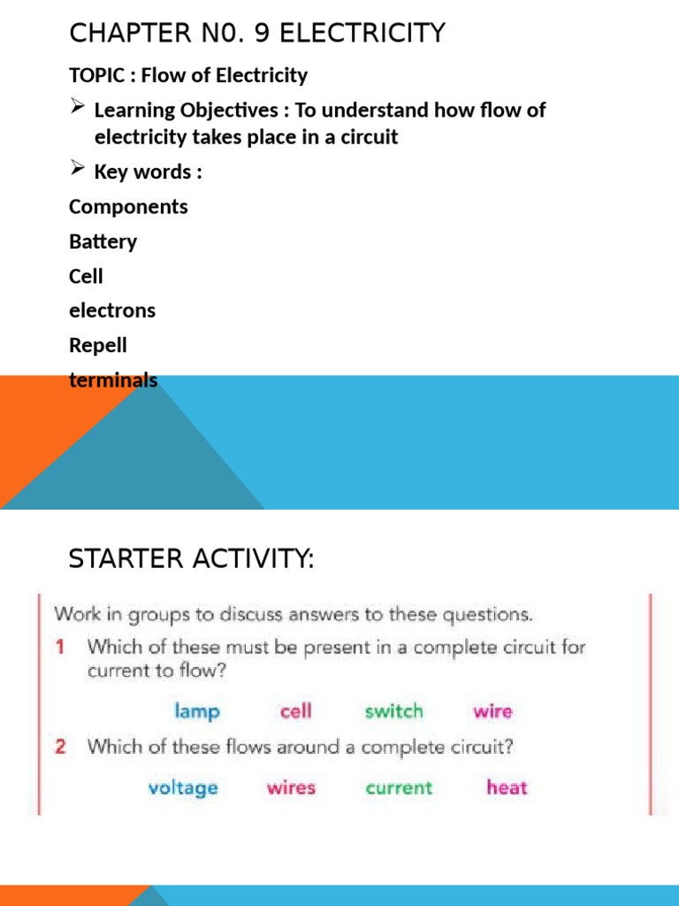 9.1 Flow of Electricity | PDF