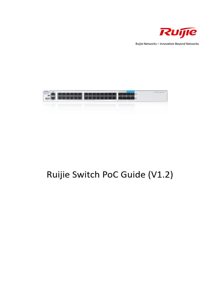 Ruijie Switch PoC Guide (V1.2) | PDF | Computer Science | Computer Engineering