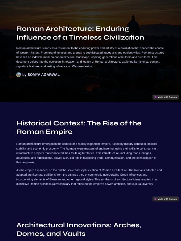 Roman-Architecture-Enduring-Influence-of-a-Timeless-Civilization | PDF ...