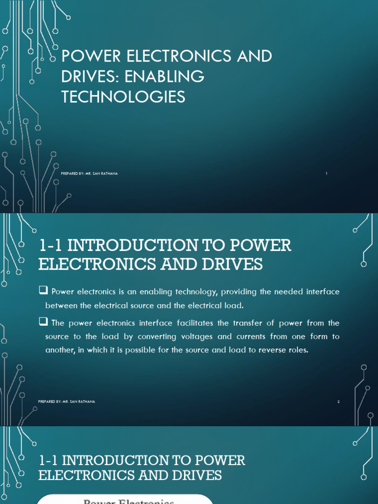 Chapter 1 Introduction To Power Electronic and Drive | PDF | Power ...