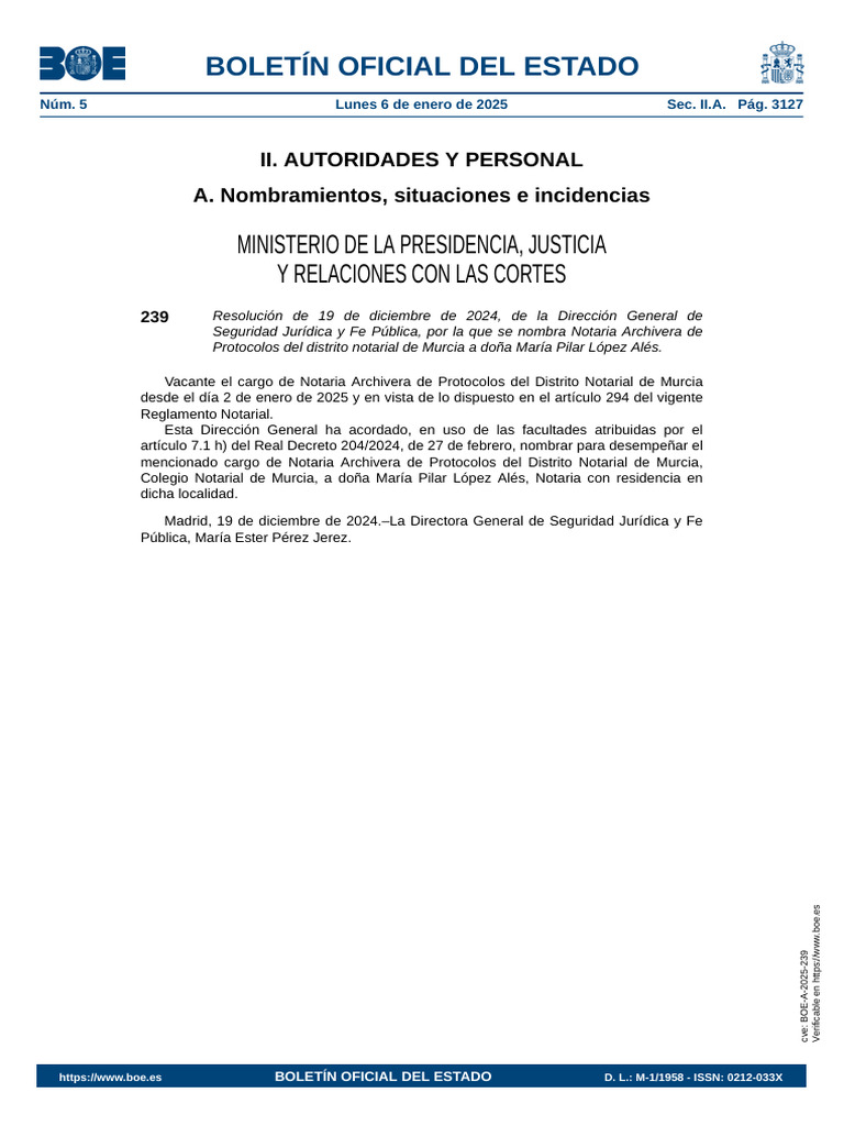 BOE-A-2025-239 | PDF