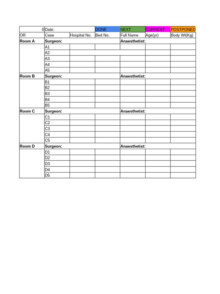 January 2025 Theatre Scheduling For Surgeons | PDF | Limbs (Anatomy ...