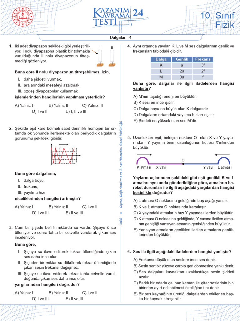 10.sınıf Kazanım Kavrama 24 | PDF