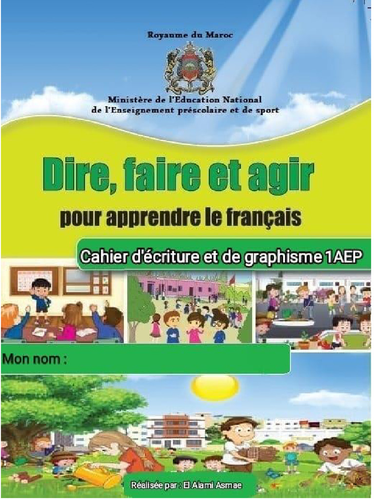 Cahier D'écriture Et Graphisme 1AEP-1 | PDF