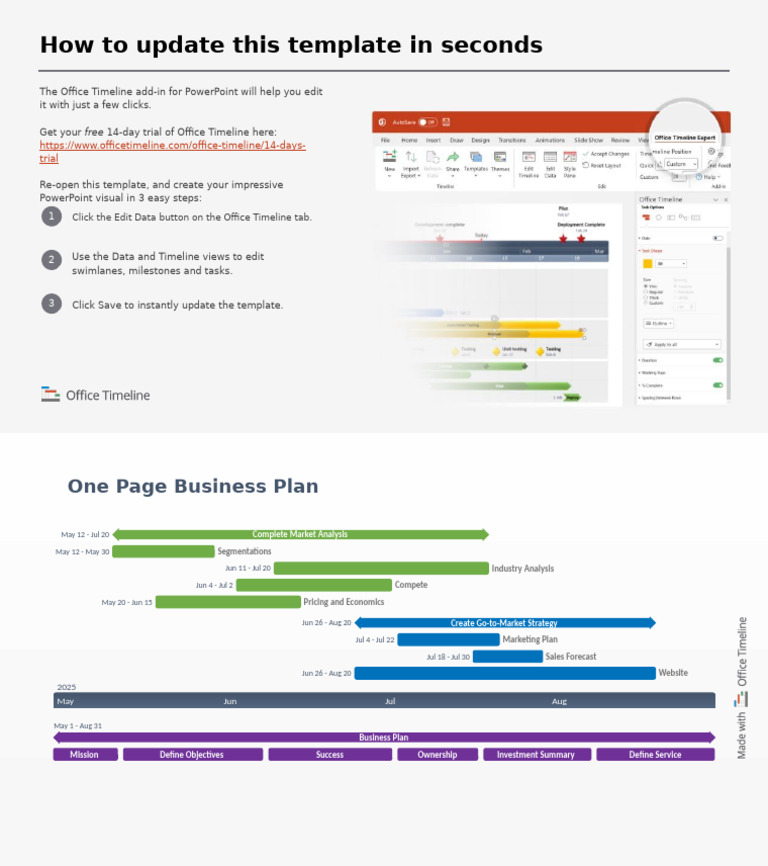 One Page Business Plan Template | PDF