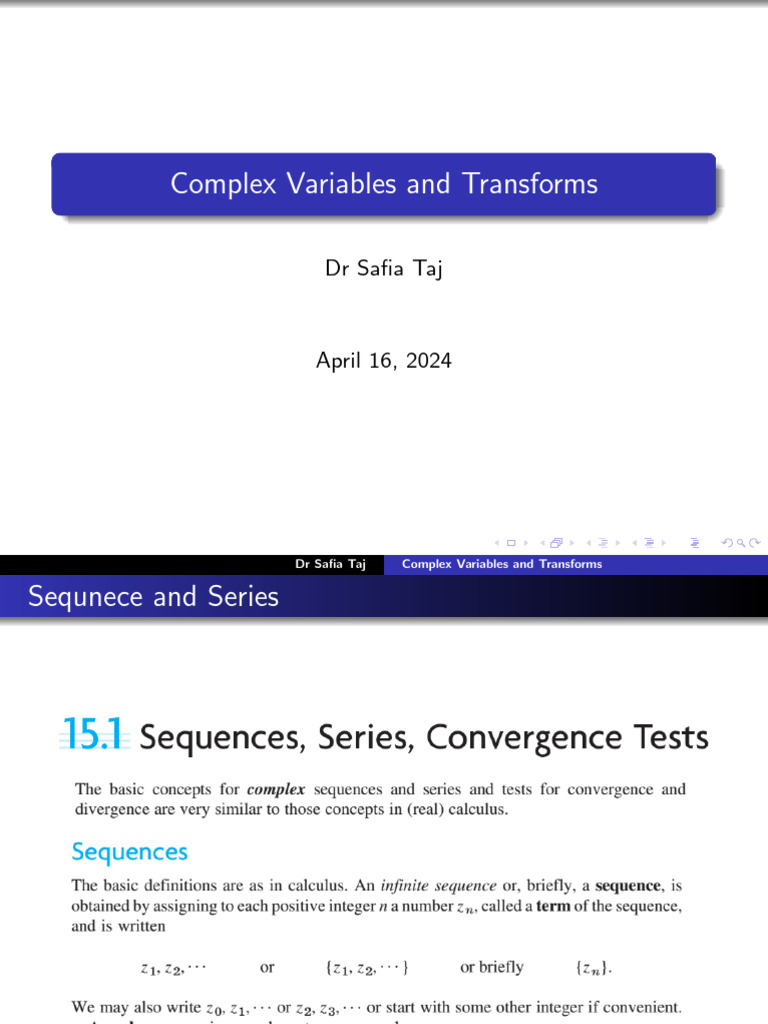 5-Sequence and Series MATH University Lecture | PDF