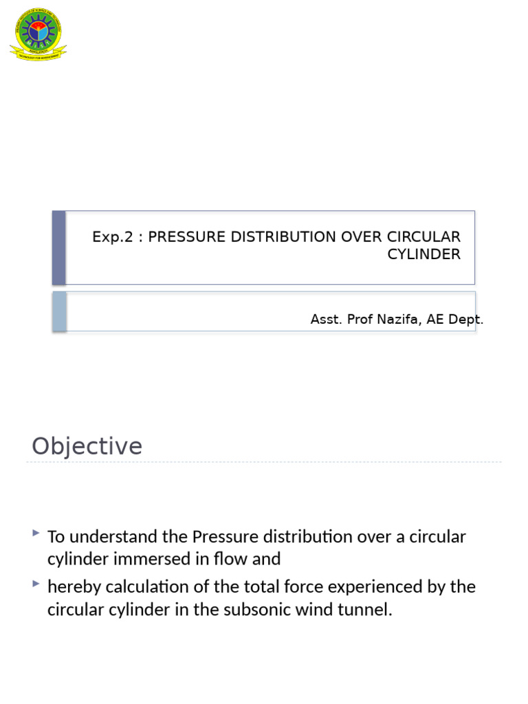Pressure Distribution on Circular Cylinder | PDF | Fluid Dynamics ...